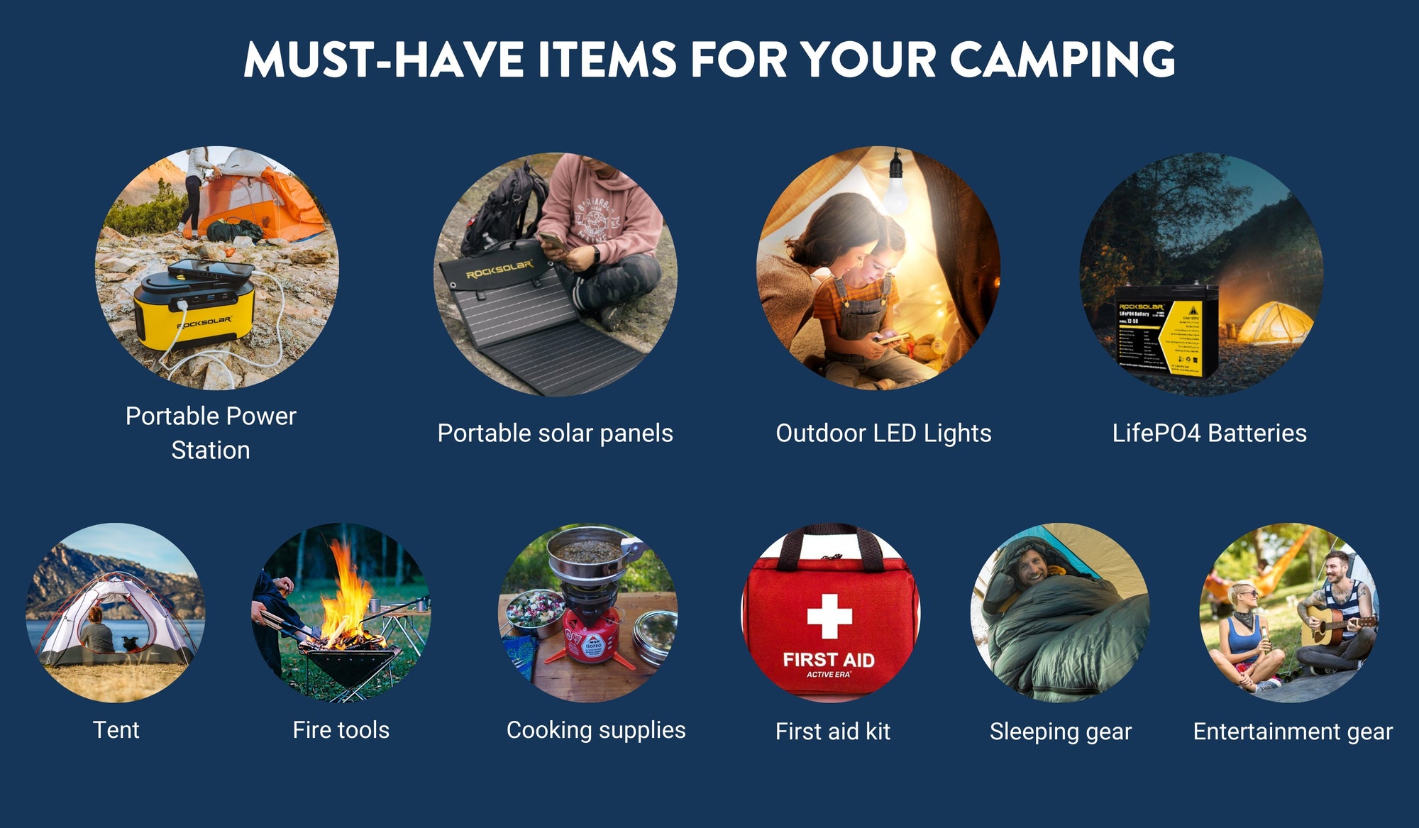 Ultimate Camping Checklist: Must-have Items for Your Camping – ROCKSOLAR